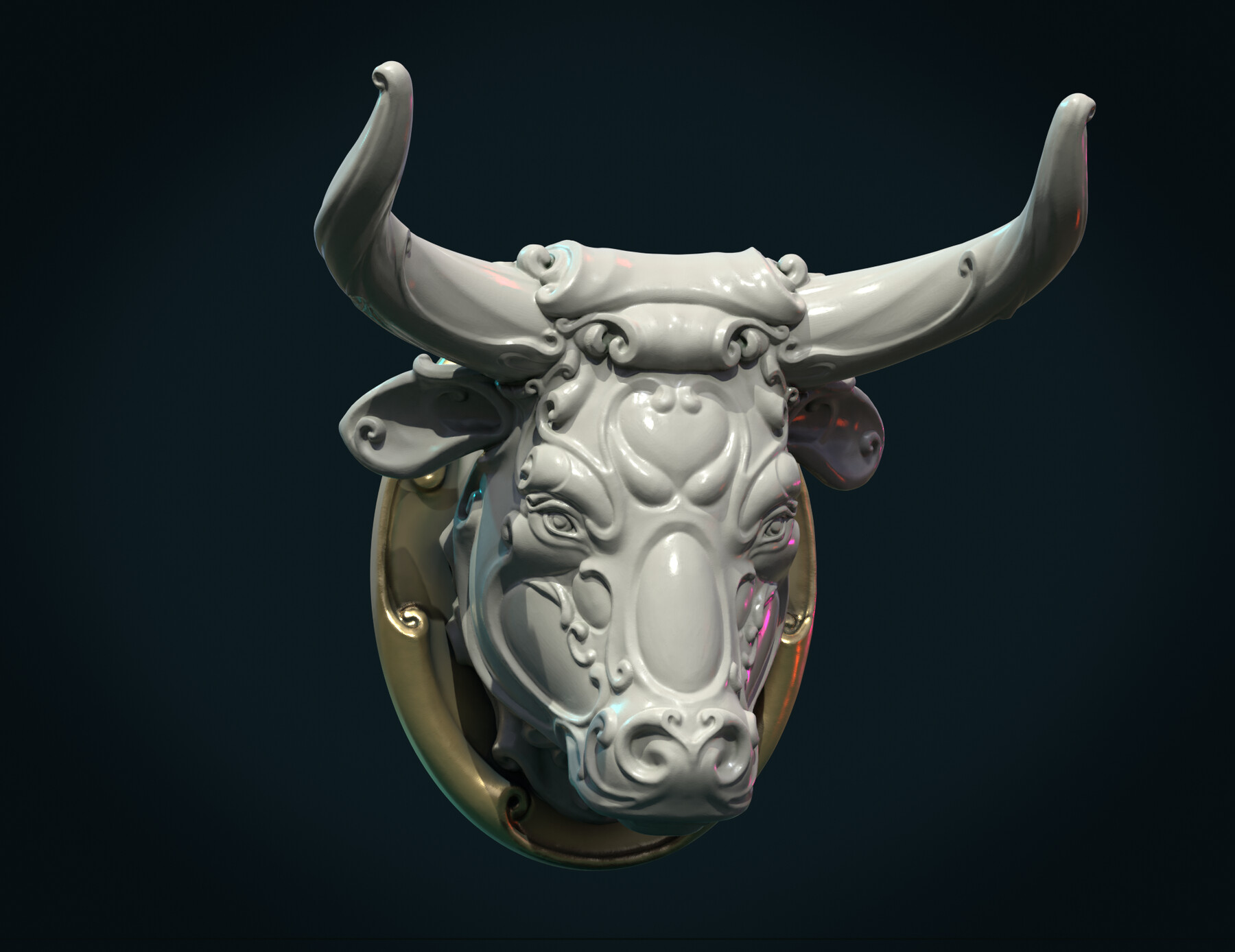 ArtStation - Ornate Bull Head II | Resources