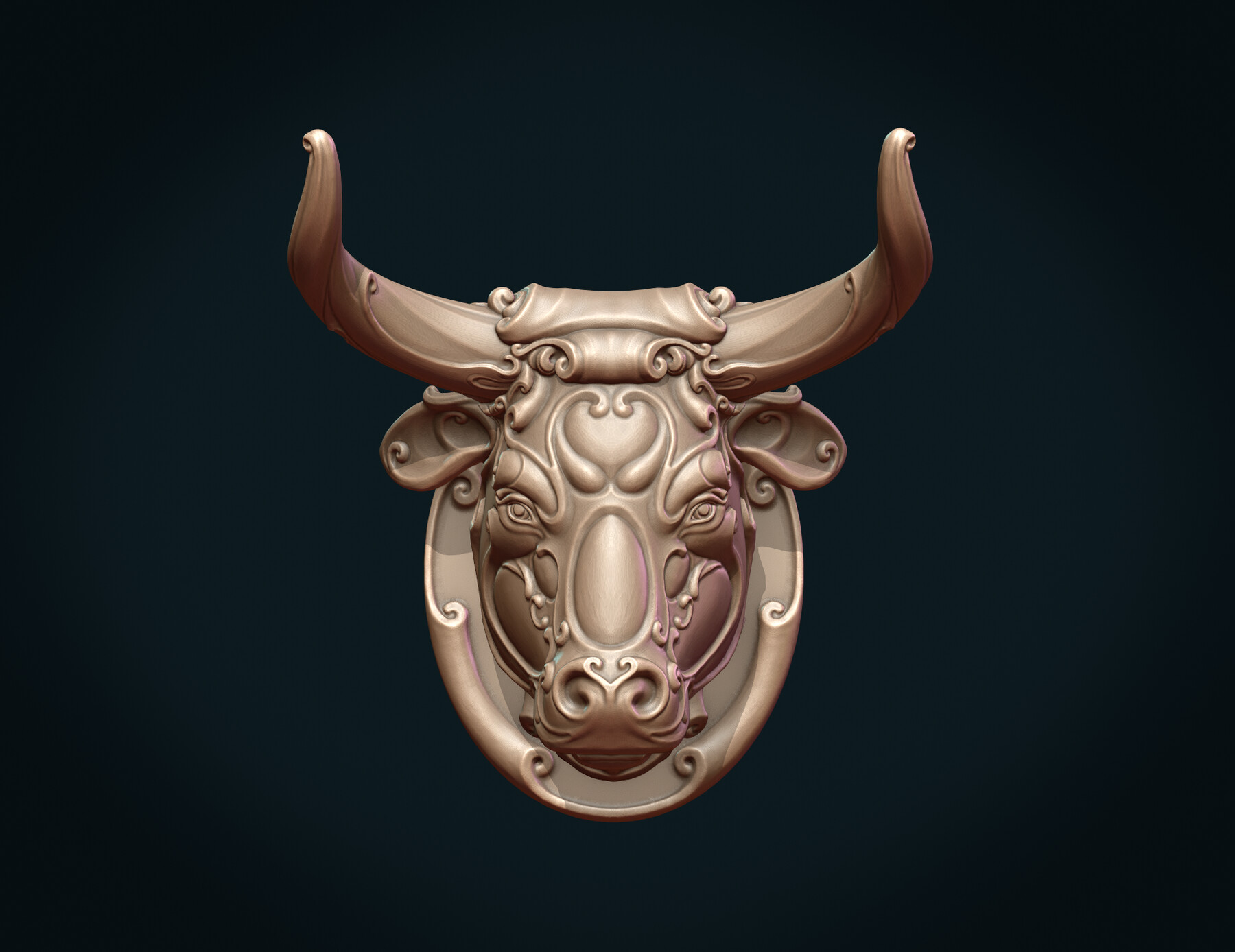 ArtStation - Ornate Bull Head II | Resources