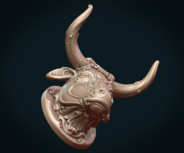 ArtStation - Ornate Bull Head II | Resources