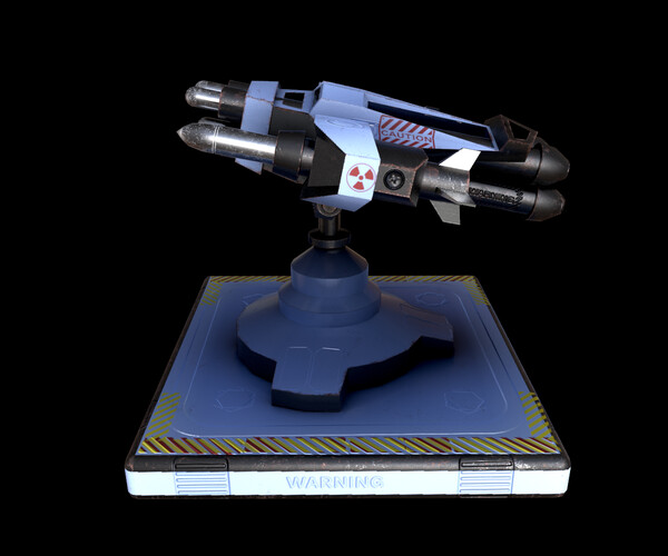 ArtStation - Rocket Launcher Turret 3d Model | Game Assets