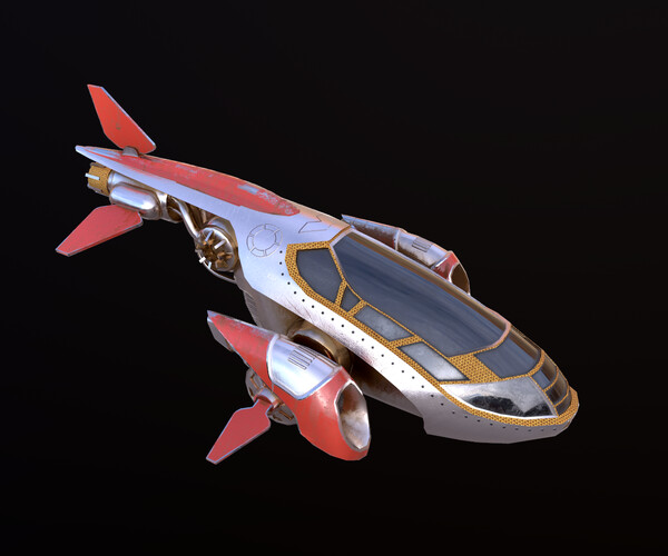 ArtStation - Small Spaceship 3d Model | Game Assets