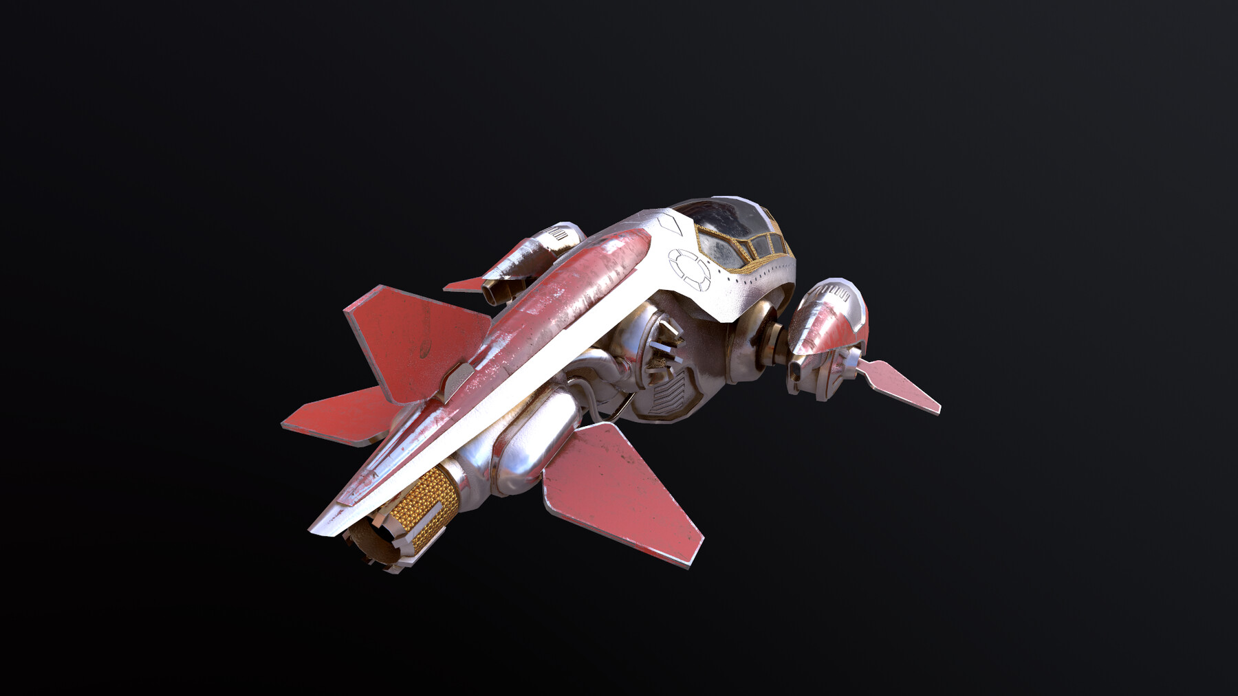 ArtStation - Small Spaceship 3d Model | Game Assets