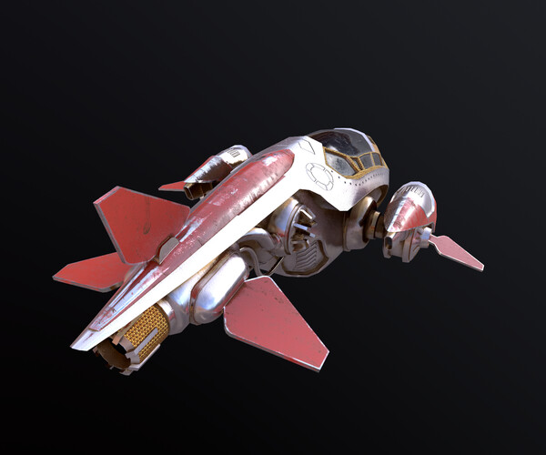 ArtStation - Small Spaceship 3d Model | Game Assets