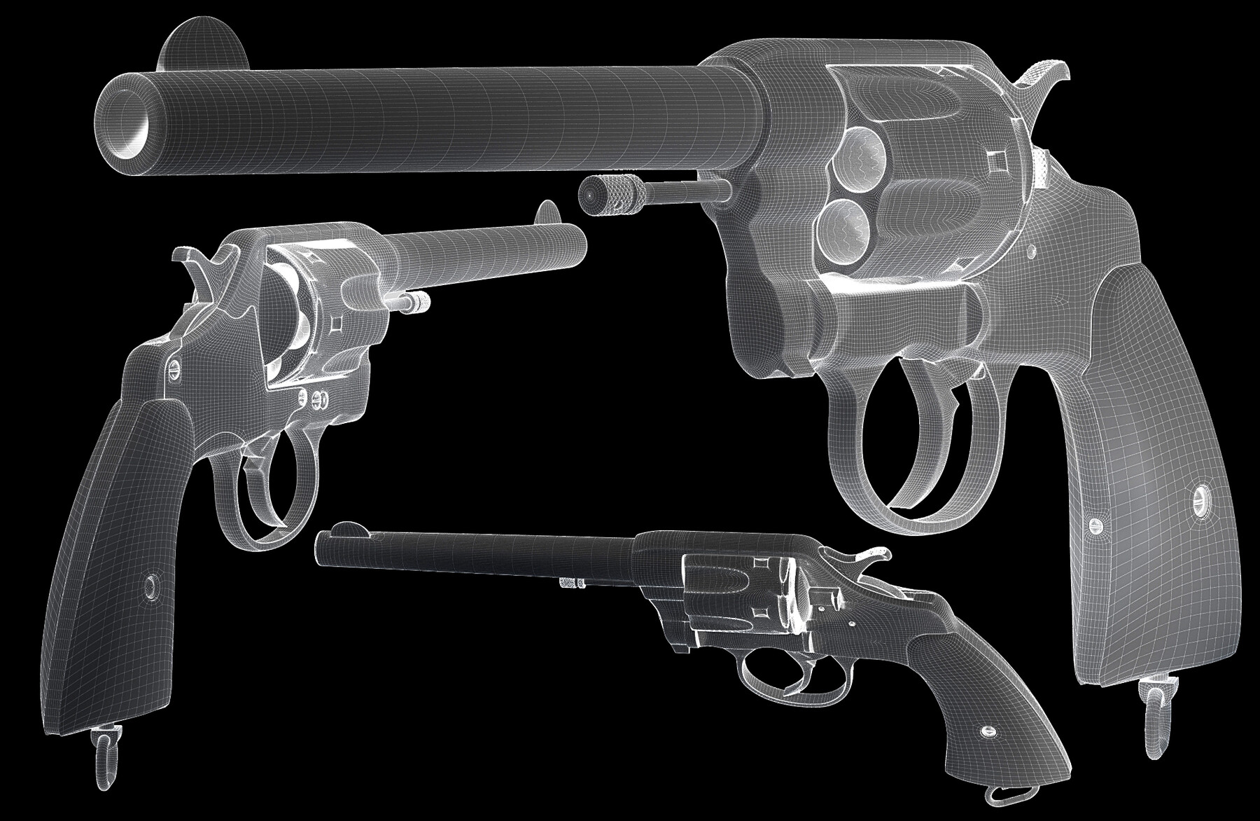 ArtStation - Colt-Revolver-1903-3dModel + 2 Smart Material | Resources