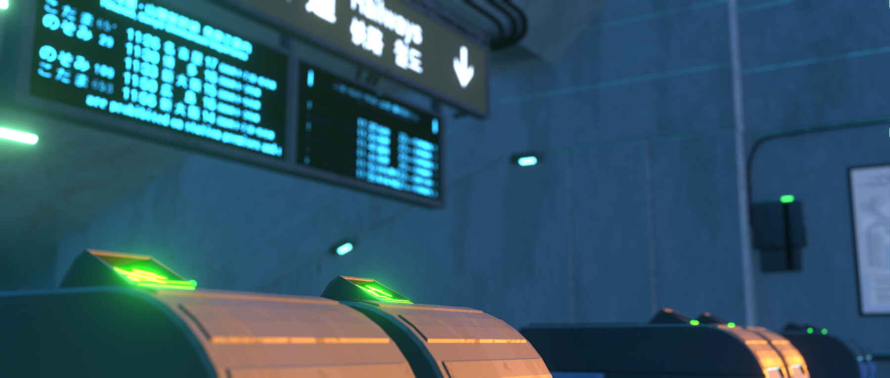 ArtStation - Cyber Train Station Modular Kit | Resources