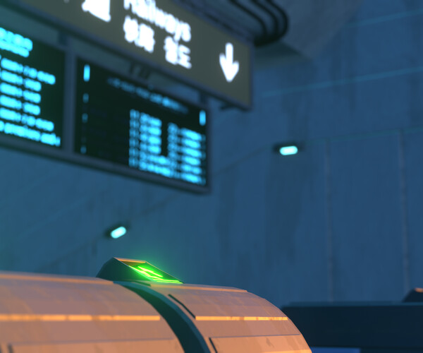 ArtStation - Cyber Train Station Modular Kit | Resources