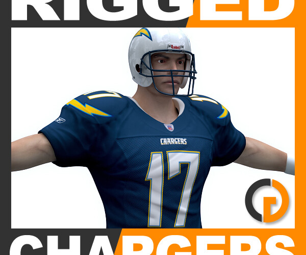 ArtStation - NFL Player San Diego Chargers - Rigged | Game Assets