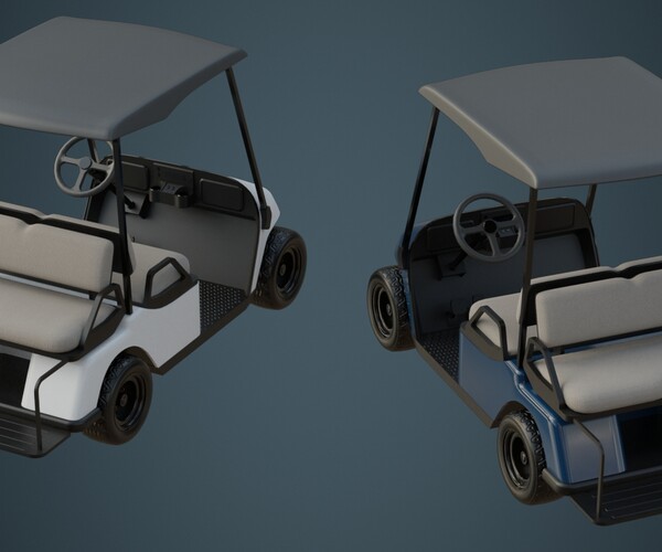 ArtStation - Golf Cart 1A | Game Assets