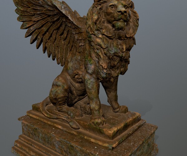 ArtStation - lion statue | Game Assets