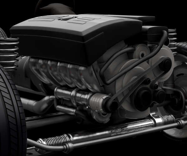 ArtStation - Car Chassis and Engine | Resources