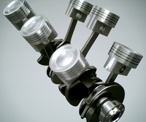 ArtStation - Animated V6 Engine Cylinders | Resources