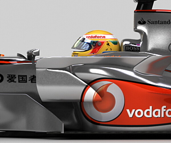 ArtStation - F1 2008 Vodafone McLaren Mercedes MP4-23 | Game Assets