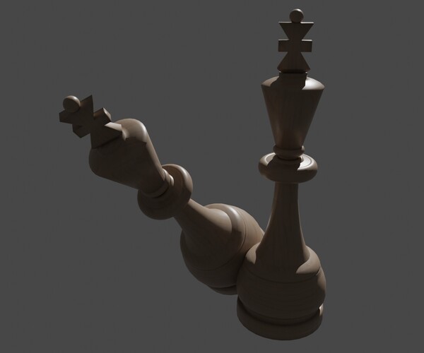 ArtStation - Wooden King Chess Piece | Resources