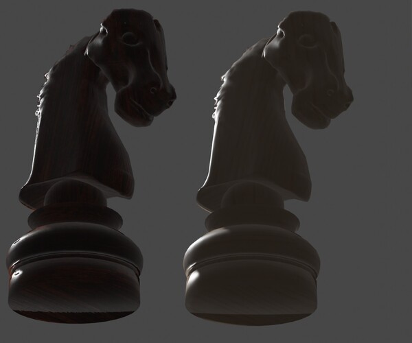 ArtStation - Wooden Knight Chess Piece | Resources