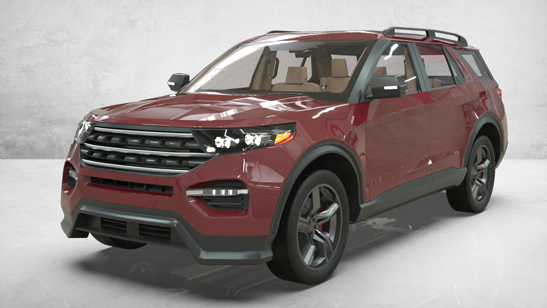 ArtStation - Ford Explorer 2020 lowpoly concept | Game Assets