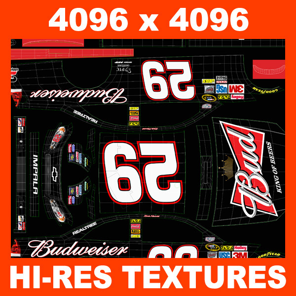 ArtStation - Nascar 2011 Car - Kevin Harvick Chevrolet Impala #29 ...