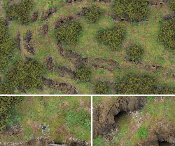 ArtStation - Caves of Chaos Realistic VTT Maps | Artworks