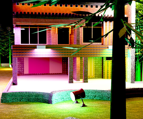 ArtStation - House Exterior Landscape Design 3D model | Resources