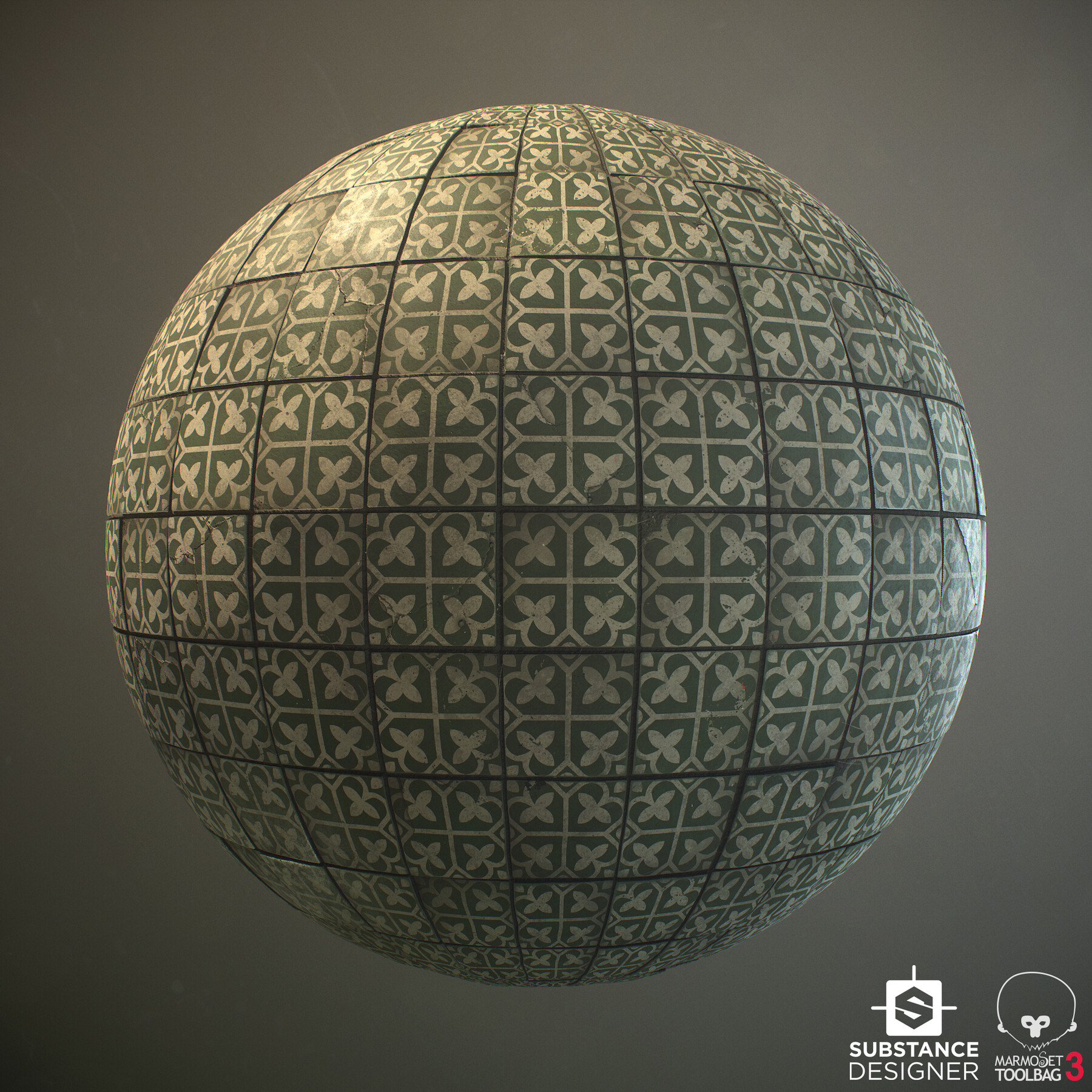 ArtStation - Ceramic Floor Tile - Substance Designer Material | Game Assets