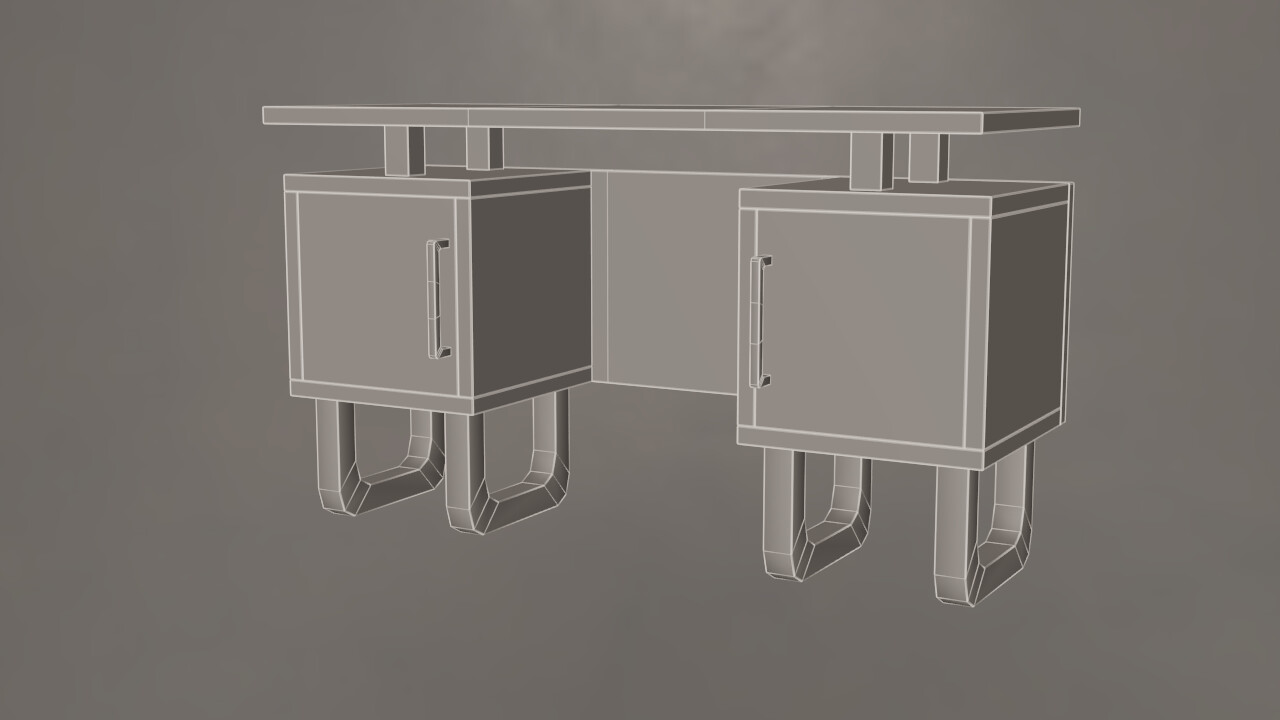 ArtStation - Office Desk- Low Poly | Game Assets