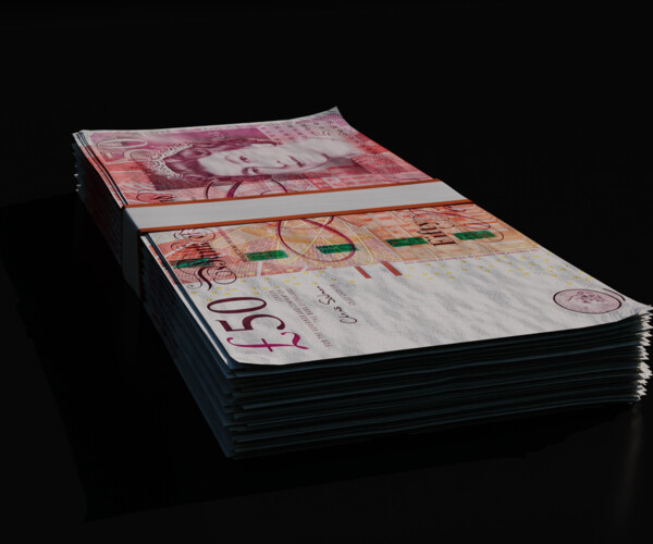 ArtStation - Money Stack - 50 Pound - Coins -High Quality | Game Assets