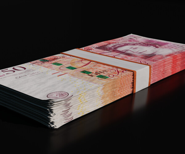 ArtStation - Money Stack - 50 Pound - Coins -High Quality | Game Assets
