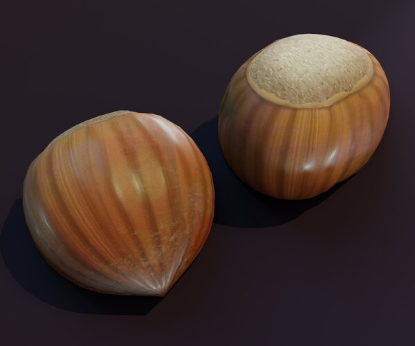 ArtStation - Cartoon Hazelnut 3D Model | Game Assets