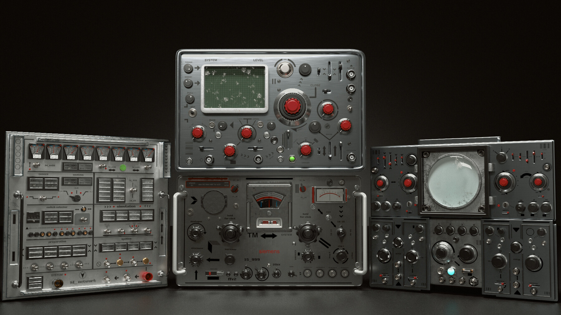 ArtStation - Control panel pack 1 - control panel 3D MODEL | Resources