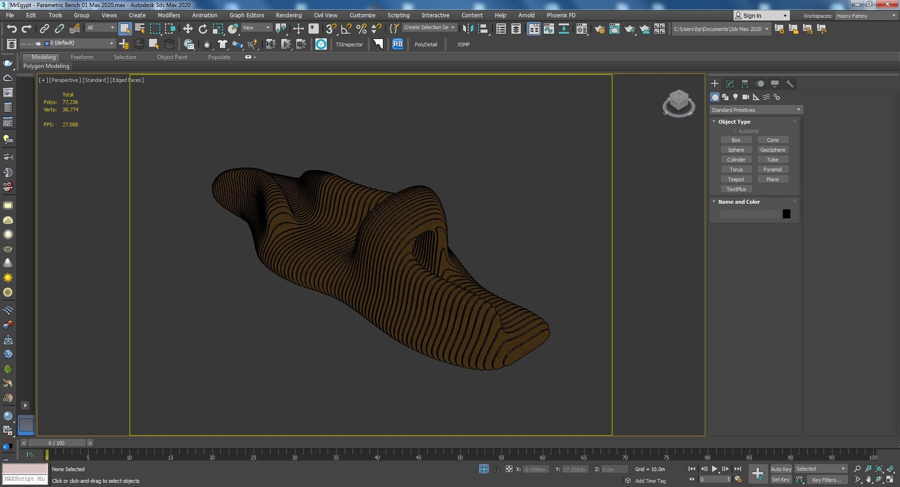 ArtStation - Parametric Bench 01 | Resources