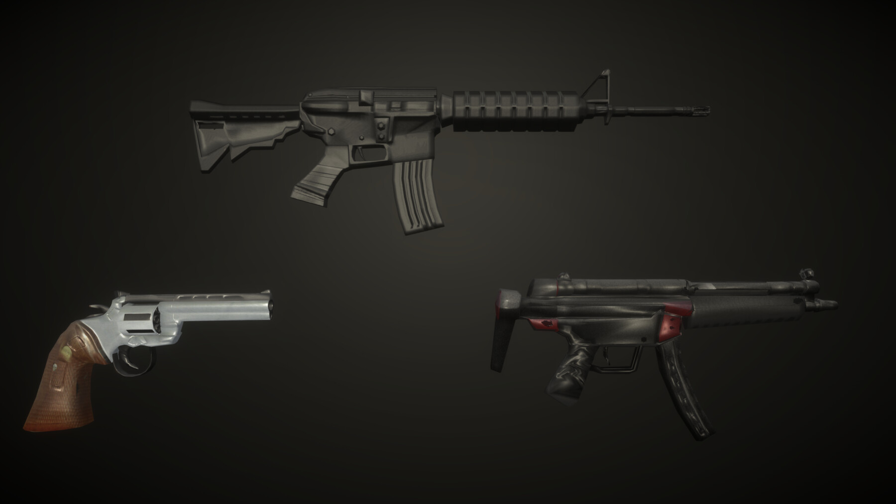 ArtStation - Low poly guns | Game Assets