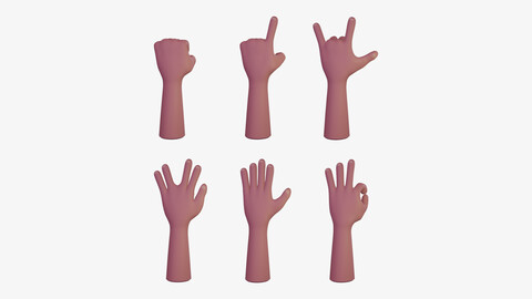 ArtStation - cartoon hand rigged | Resources