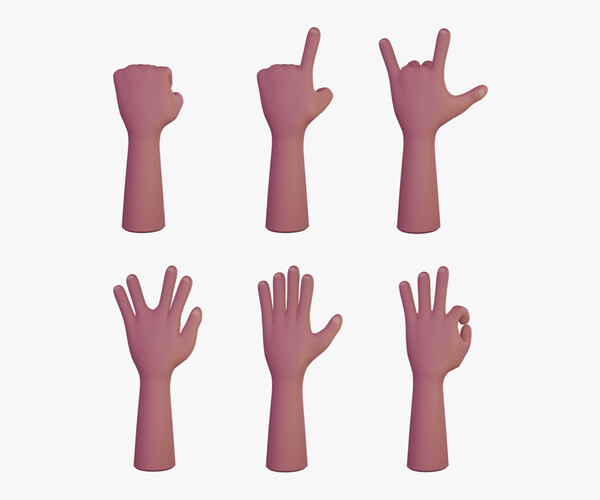 ArtStation - cartoon hand rigged | Resources