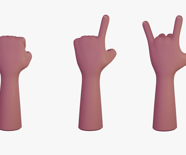 ArtStation - cartoon hand rigged | Resources