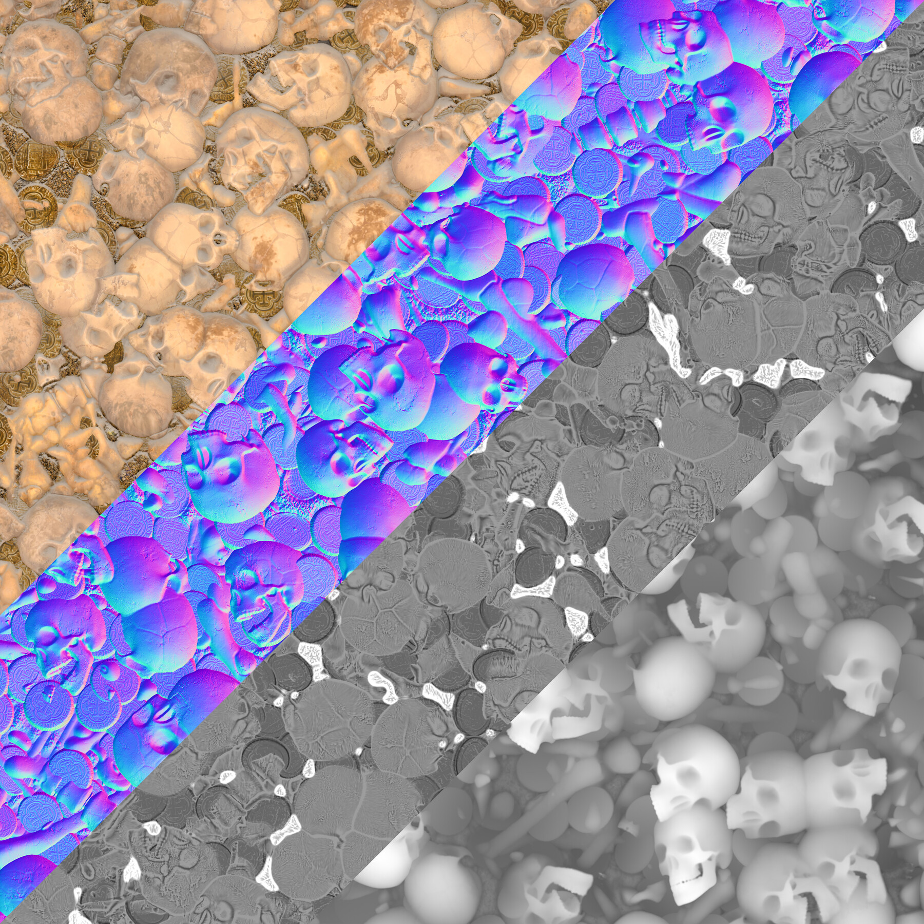 ArtStation - Skeleton Pile Material | Game Assets