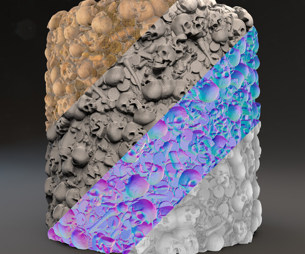 ArtStation - Skeleton Pile Material | Game Assets