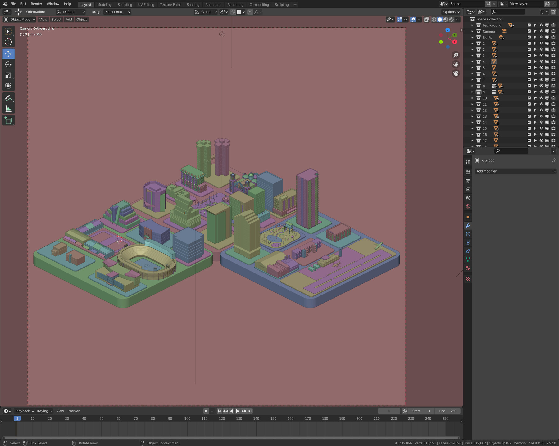ArtStation - Low-poly isometric city | Game Assets