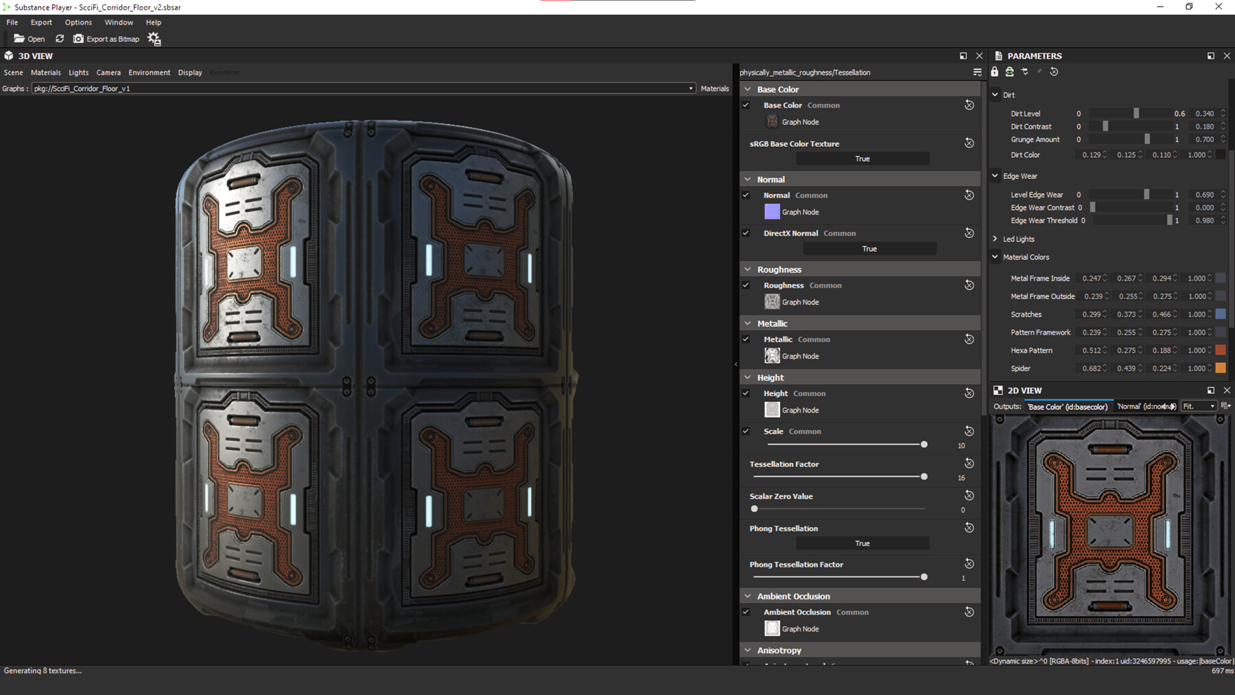 ArtStation - Sci-Fi Hard Surface Floor | Substance Designer | Free ...