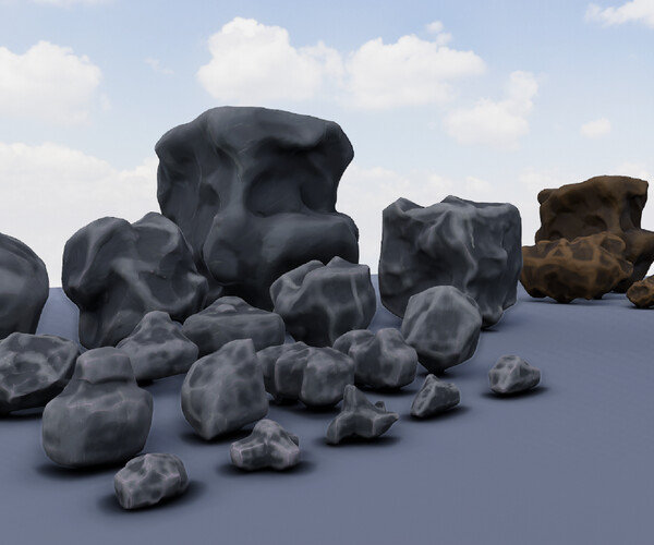 ArtStation - Stylized Rocks Vol 1 For Unity Engine | Game Assets