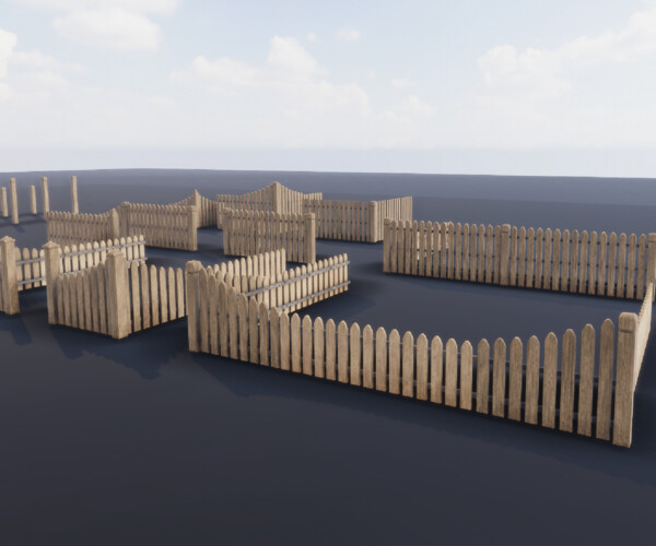 ArtStation - Fence Set Vol 1 For Unity Engine | Game Assets