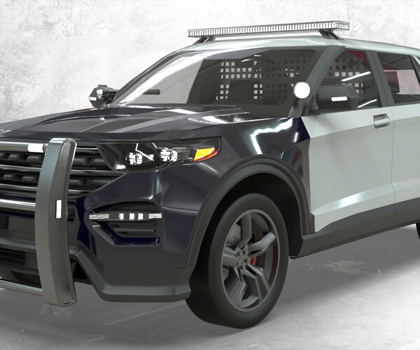 ArtStation - Ford Explorer Police Interceptor lowpoly concept Low-poly ...