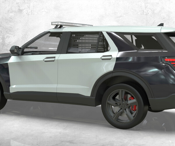 ArtStation - Ford Explorer Police Interceptor lowpoly concept Low-poly ...