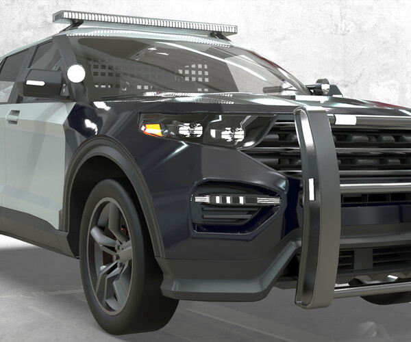 ArtStation - Ford Explorer Police Interceptor lowpoly concept Low-poly ...