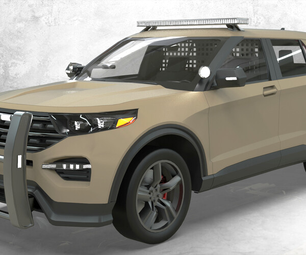 ArtStation - Ford Explorer Police Interceptor lowpoly concept Low-poly ...