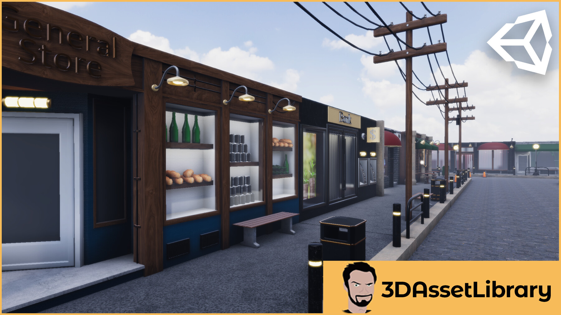 3DAssetLibrary - Stores Vol 1 For Unity Engine