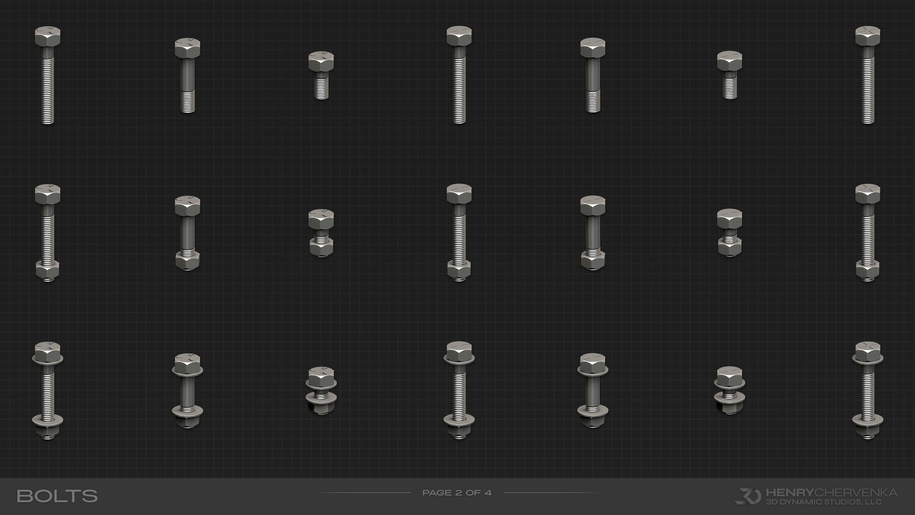 ArtStation - Fastener ZBrush IMM Pack // 300 Screws, Bolts, Nuts & More ...