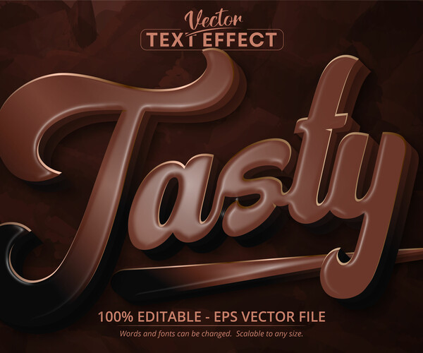 ArtStation - Tasty text, cartoon style editable text effect | Artworks