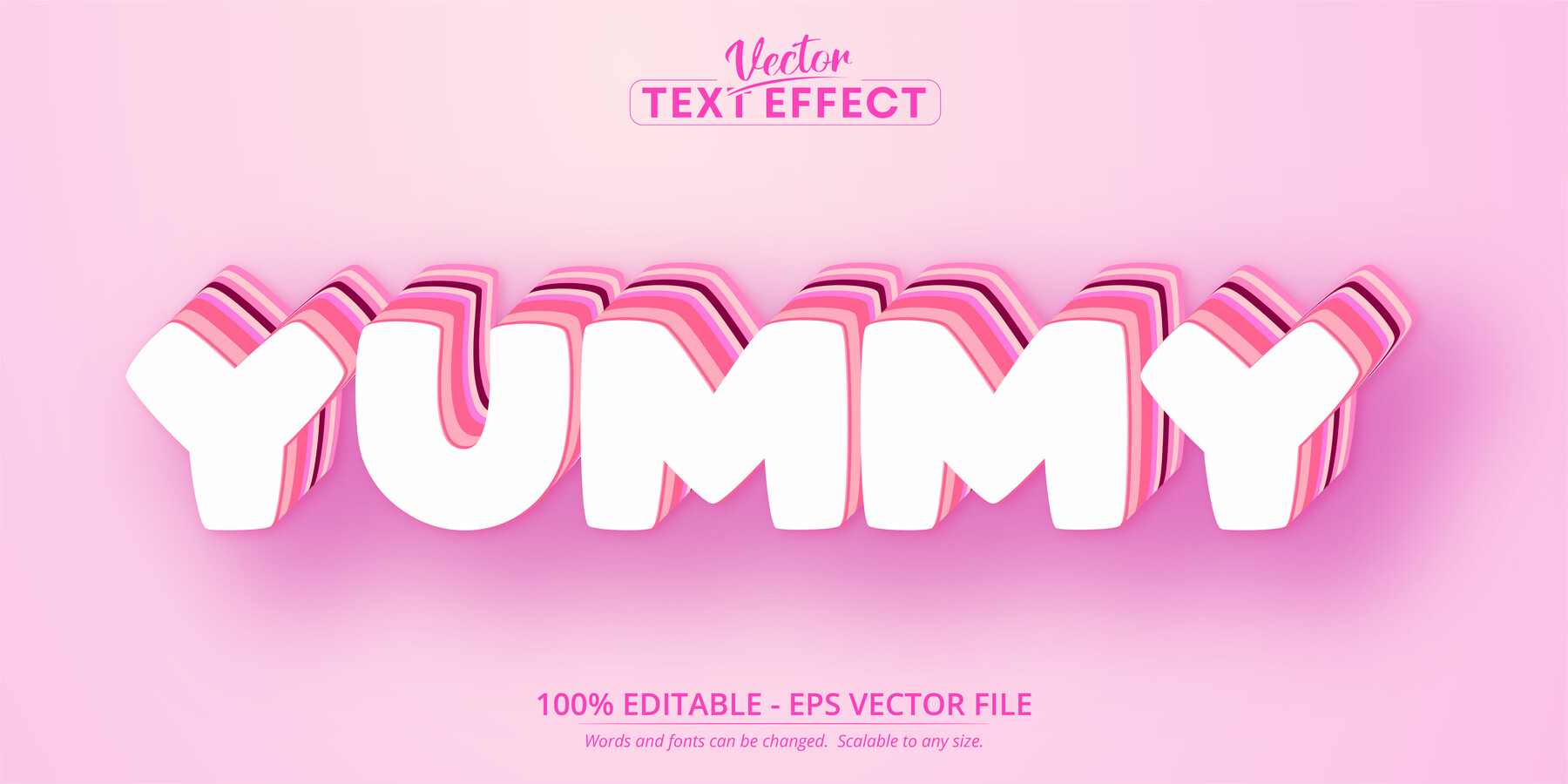 ArtStation - Yummy text, cartoon style editable text effect | Artworks
