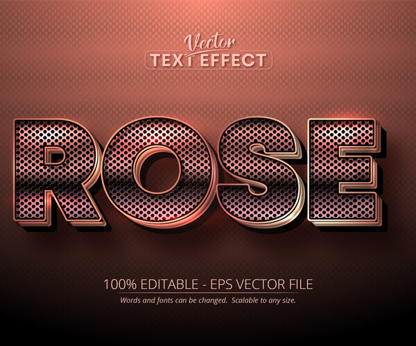 ArtStation - Rose gold text effect, shiny rose gold alphabet style ...