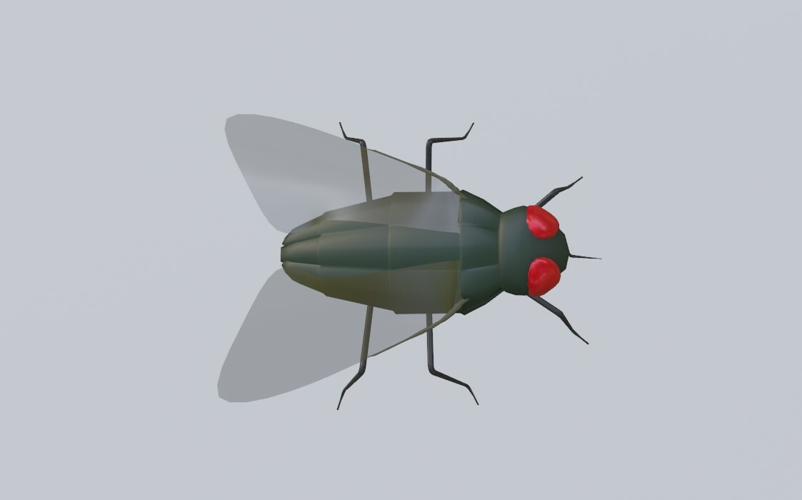 ArtStation - Mosquito - Fly Low-poly 3D model | Game Assets