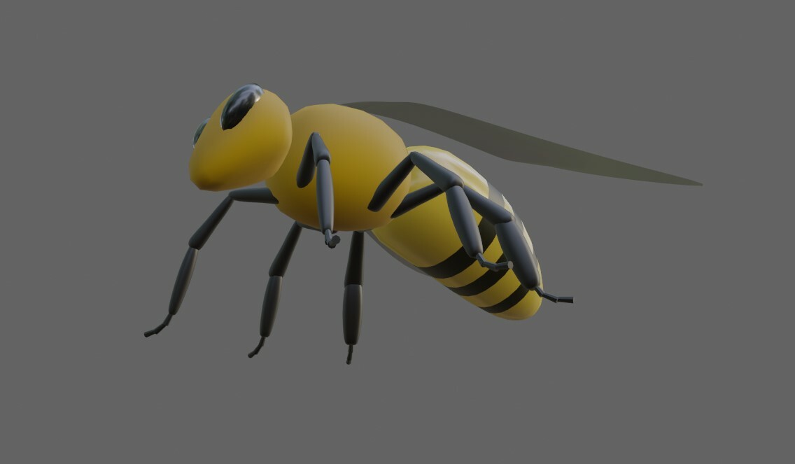 ArtStation - Bee - Abelha Low-poly 3D model | Game Assets